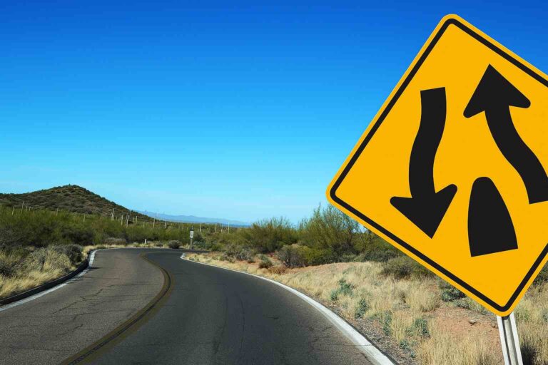 Divided Highway Ends Sign: Meaning and Safety Tips - Traffic Signs Test